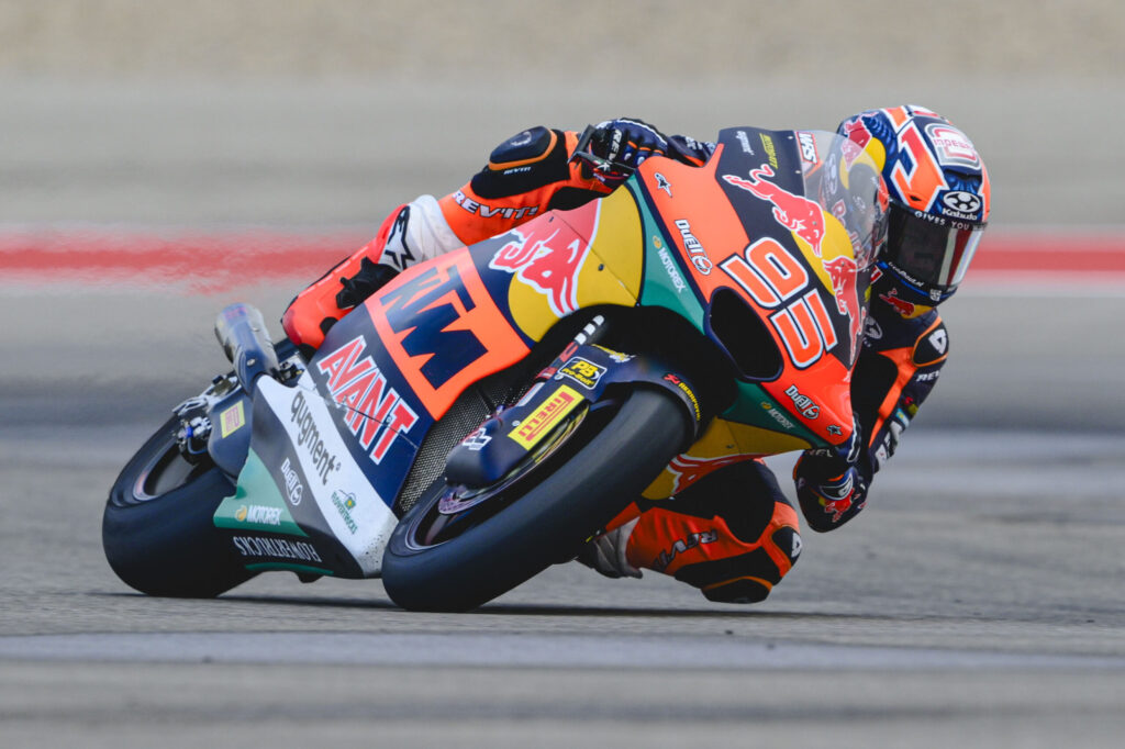 Collin Veijer starts the Moto2 race at COTA from P25 - Collin Veijer